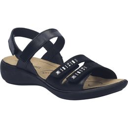 Josef Seibel Damen Sandale "Ibiza 86, schwarz", Gr. 38, schwarz, Obermaterial: 100% Rindsleder Leather cow., Schuhe