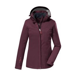 Outdoorjacke Killtec "KOS 133 WMN JCKT", Damen, Gr. 40, lila, Obermaterial: 100% Polyester;Futter: 100% Polyester, Jacken Outdoorjacke, Wasser- und winddichte Damenjacke mit abnehmbarer Kapuze