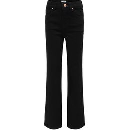 KIDS Only M&auml;dchen Schlagjeans "KOGJUICY", schwarz, Gr. 146, unifarben, Denim/Jeans, Obermaterial: 99% Baumwolle, 1% Elasthan, Jeans