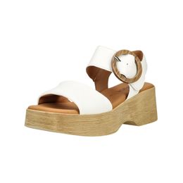 Gabor Damen Riemchensandale "Gabor Sandalen Glattleder", Gr. 40,5wei&szlig;, Glattleder, Schuhe