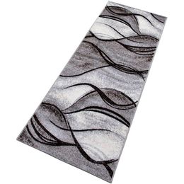 Teppich OTTO HOME, B:80cm H:9mm L:300cm, grau, Kunstfaser, Wohnzimmer, Teppiche, "Tritom", mit besonders weichem Flor, Kurzflor, modernes Wellen