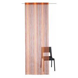 Weckbrodt-Gardinen Fadenvorhang WECKBRODT, B:98cm H:245cm, orange, Polyester, Gardinen, "Rebecca", Fadengardine, Insektenschutz, transparent, k&uuml;rzbar, Store