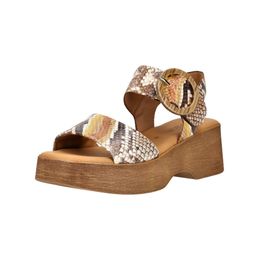 Gabor Damen Riemchensandale "Gabor Sandalen Leder", Gr. 38, braun, Leder, Schuhe