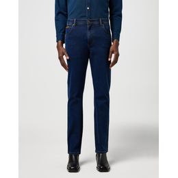 Wrangler Herren Straight-Jeans "TEXAS", blau, Gr. 30, Denim/Jeans, Obermaterial: 75% Baumwolle, 23% Polyester, 2% Elasthan, Jeans