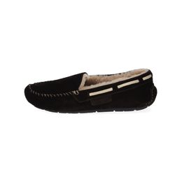 Shepherd Herren Hausschuh "Shepherd Hausschuhe Veloursleder", Gr. 43, schwarz, Veloursleder, Schuhe