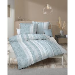 Bettw&auml;sche Kaeppel "Firenze", blau (hellblau), B/L: 155cm x 220cm, 1 Stk., 1 Stk., Interlock-Jersey, B/L: 80cm x 80cm, 2 Stk., Interlock-Jersey, Obermaterial: 100% Baumwolle, Bettw&auml;sche, Bettw&auml;sche, Mit Paisleymuster