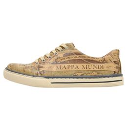 DOGO Damen Sneaker "Classic Schn&uuml;rsneaker Mappa Mundi Fantastic Beasts Damen Sneaker", Gr. 39, bunt, Lederimitat, Schuhe, Handgefertigt