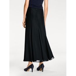 Heine Damen Godetrock, schwarz, Gr. 46, unifarben, 100% Polyester, R&ouml;cke