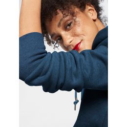 Ragwear Damen Kapuzensweatshirt "GRIPY BUTTON O", blau, Gr. XS, kontrastfarbene Details, meliert, Sweatware, Obermaterial: 70% Baumwolle, 30%