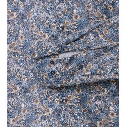 Venti Herren Businesshemd "Venti Businesshemd Langarm Print", blau, Gr. 43, bedruckt, 100% Baumwolle, Hemden