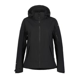 Icepeak Damen Softshelljacke "BATHGATE"basic schwarz, Gr. 44, Obermaterial: 100% Polyester, Jacken, wasserdicht mit Wassers&auml;ule 10000,