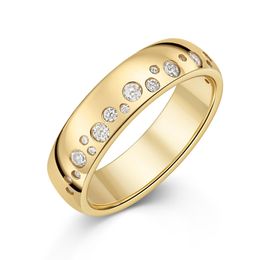 Firetti Damen Fingerring "Schmuck Geschenk Silber 925 Damenring Ring Sternenhimmel", 52, Silber 925 (Sterlingsilber), 5,45mm, gold, Silber 925