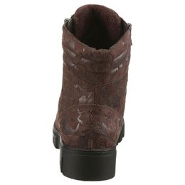 Waldl&auml;ufer WALDL&Auml;UFER Damen Schn&uuml;rstiefelette "H-SERENA", Gr. 6dunkelbraun, Veloursleder, unifarben, Schuhe, Schn&uuml;rboots, Profilsohle, Blockabsatz, in