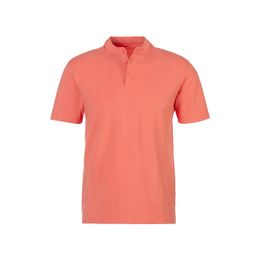 John Devin Herren Henleyshirt "mit Stehkragen", orange, Gr. M, unifarben, Piqu&eacute;, Obermaterial: 100% Baumwolle, Shirts, Regular-Fit, aus Baumwoll-Piqu&eacute;