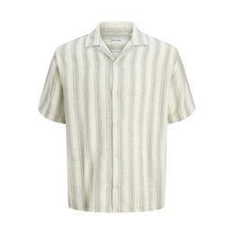 Jack & Jones JACK & JONES Herren Kurzarmhemd "JJELIAM RESORT SHIRT SS SN"cloud dancer stripes:stripe, Gr. XXL, gestreift, Web, Obermaterial: 100% Baumwolle,