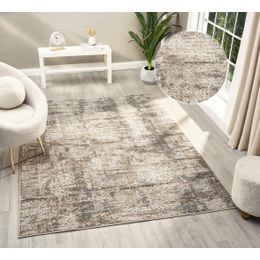 Teppich OTTO HOME, B:160cm H:9mm L:230cm, braun, Kunstfaser, Wohnzimmer, Teppiche, "Selin", dezenter Glanz, Schrumpf-Garn-Effekt, im Vintage-Look,