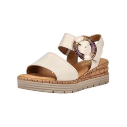 Gabor COMFORT Damen Keilsandalette "Gabor Comfort Sandalen Leder", Gr. 41creme, Leder, Schuhe