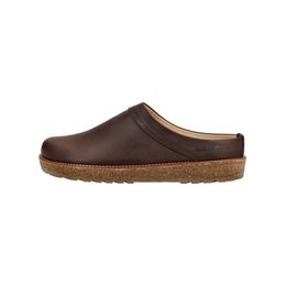 Haflinger Damen Hausschuh "Haflinger Hausschuhe Leder", Gr. 45, braun, Leder, Schuhe