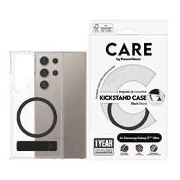 CARE BY PANZERGLASS Handyh&uuml;lle "Magnetic QI Compatible Kickstand Case f&uuml;r Samsung Galaxy S25 Ultra", schwarz, B:11cm H:2,5cm T:20cm, H&uuml;llen, Backcover, Schutzh&uuml;lle, Handyschutzh&uuml;lle, Case, Schutzcase, sto&szlig;fest, Handyh&uuml;lle