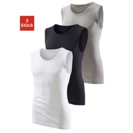 H.I.S. H.I.S Herren Muscleshirt, Gr. 7, grau, Feinripp, Obermaterial: 100% Baumwolle. Melange in der Packung: 90% Baumwolle, 10% Viskose, unifarben, Basic,