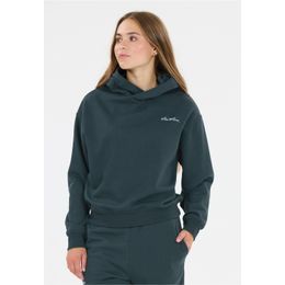 LES'ARCS M&auml;dchen Kapuzensweatshirt "Geridan"dunkelgr&uuml;n, Gr. 152, unifarben, 45% Polyester, 35% Baumwolle, 20% Polyester, Sweatshirts, Komfort