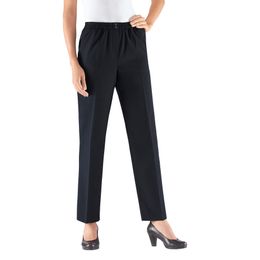 COME ON CLASSIC Damen Schlupfhose, blau, Gr. 21, meliert, unifarben, 53% Polyester, 43% Schurwolle, 4% Elasthan, Hosen