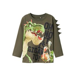 name it Shirt 'DOVID GIGANTO' Jungen Gr&ouml;&szlig;e 92 beige / oliv / hellgr&uuml;n / schwarz