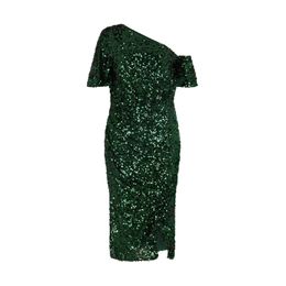 Lily & Lionel LILY AND LIONEL Damen Midikleid "Nola Asymmetric Off Shoulder Sequins Midi Dress Damen"gr&uuml;n, Gr. 40, 100% Polyester, Kleider