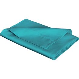 Betttuch Fleuresse "Colours", blau (petrol), B:270cm L:260cm, Mako-Satin, Obermaterial: 100% Baumwolle, Bettlaken, Betttuch, offenes Bettlaken