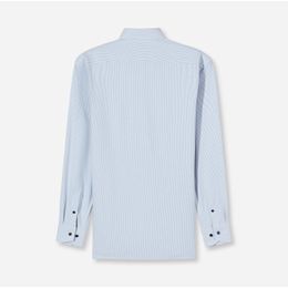 OLYMP Herren Langarmhemd "Luxor"bleu, Gr. 42, Web, Obermaterial: 64% Baumwolle, 27% Polyester, 9% Elasthan, Hemden, Businesshemd, modern fit, New