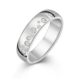 Fingerring Firetti "Schmuck Geschenk Silber 925 Damenring Ring Sternenhimmel" Gr. 54, silberfarben, kristallwei&szlig;, Fingerringe, Damen, 54, Silber 925 (Sterlingsilber), 5,45mm, Fingerring, mit Zirkonia (synth.)