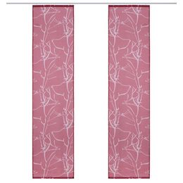 Schiebegardine OTTO HOME, B:57cm H:145cm, rot, Ausbrenner, Polyester, Viskose, Wohnzimmer, Gardinen, "Anna", Inkl. Befestigungszubeh&ouml;r, Breite: 57 cm