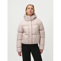 Steppjacke LEGER "Viveka, LeGer by Lena Gercke", Damen, Gr. 44, greige, Obermaterial: 100% Polyester, taillenbedeckt, Rippstrickb&uuml;ndchen, Jacken Steppjacke, Cropped, mit Rucksack-Riemen innen, Winterjacke