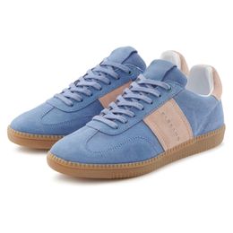 ELBSAND Damen Sneaker "Freizeitschuh, Schn&uuml;rschuh, Turnschuh, Retro Sneaker, Lederschuh", Gr. 44, blau, Obermaterial: 100% Rindsleder. Decksohle: