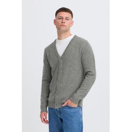 Blend Herren Strickjacke "BHBRANKO CARDIGAN KNIT", grau, Gr. XXL, unifarben, Strick, Obermaterial: 60% Wolle, 40% Nylon, Strickjacken, mit