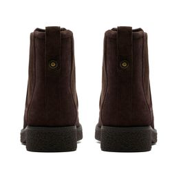 Clarks Damen Chelseaboots "Nella Top", Gr. 37, braun, Veloursleder, Schuhe, Stiefelette mit weicher Lederinnensohle