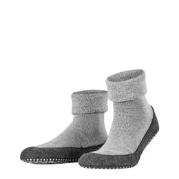 Haussocken Falke "Cosyshoe", Herren, Gr. 37-38, light grau, Merinowolle, Polyamid, normal, Socken, mit Merinowolle & rutschhemmender Sohle, atmungsaktiv