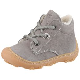 Lauflernschuh Pepino BY RICOSTA "Colin WMS: weit", Baby, Gr. 25, grau, Leder, Schuhe Lauflernschuh, Babyschuh, Winterstiefel mit Warmfutter, Gr&ouml;&szlig;enschablone zum Download