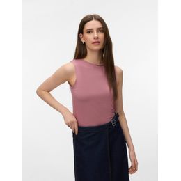 V&eacute;ro Moda Shirttop VERO MODA "VMPANDA MODAL SL TOP JRS NOOS", Damen, Gr. S, nostalgia rose, Jersey, Obermaterial: 48% Baumwolle, 48% Modal, 4% Elasthan, unifarben, figurbetont normal, U-Boot-Ausschnitt, Tops Shirttop, Baumwollmischung, slim fit