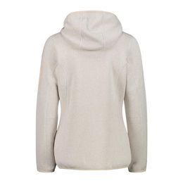 CMP Damen Strickfleecejacke "KNITTED MELANGE HOODY WOMAN HOODY JACKET", beige, Gr. 34, Strick, Obermaterial: 100% Polyester, Jacken, mit