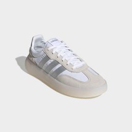 Damen Sneaker "BARREDA DECODE", adidas Sportswear, Gr. 41, silber, Leder, Textil, Schuhe, inspiriert vom Design des adidas handball spezial