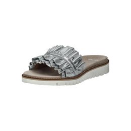 Ara Damen Pantolette "Ara Sandalen Leder", Gr. 38, silber, Leder, Schuhe