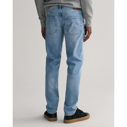 Gant Herren Regular-fit-Jeans "REGULAR Gant JEANS", blau, Gr. 29, Denim/Jeans, Obermaterial: 97% Baumwolle, 2% Polyester, 1% Elasthan, Jeans