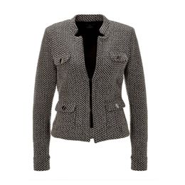 Madeleine Mode MADELEINE Damen Jerseyblazer "Blazer Jerseyblazer in hochwertiger Jacquard-Qualit&auml;t", wei&szlig;, Modern, Gr. 42, Obermaterial: 70% Polyester PES. 27%