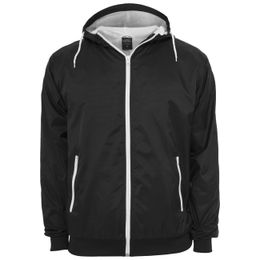 Urban Classics Herren Windbreaker "Urban Classics Herren Contrast Windrunner"schwarz, wei&szlig;, Gr. L, mehrfarbig, 100% Polyamid, Jacken