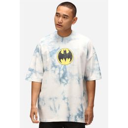Recovered Herren T-Shirt "Batman Split Graphic", blau, Gr. L, bedruckt, 100% Baumwolle, Shirts, mit coolem Batman-Print