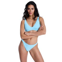 Roxy Damen Badehose "Roxy Palm Dreams Cheeky", blau, Gr. S, Obermaterial: 92% Polyester, 8% Elasthan., Badehosen