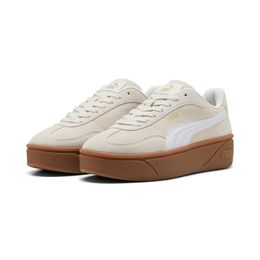 Sneaker Puma "CLUB II ERA PLATFORM SD WNS", Damen, Gr. 42, grau (vapor gray, Puma wei&szlig;), Leder, unifarben, Schuhe Sneaker, Obermaterial aus Leder, Innenmaterial aus Textil