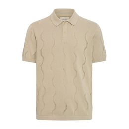 Poloshirt Blend "Poloshirt BHDuran Knit", Herren, Gr. M, beige (crockery), Obermaterial: 100% Baumwolle CO., Shirts Poloshirt