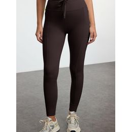 Trendyol Leggings Damen Gr&ouml;&szlig;e M dunkelbraun